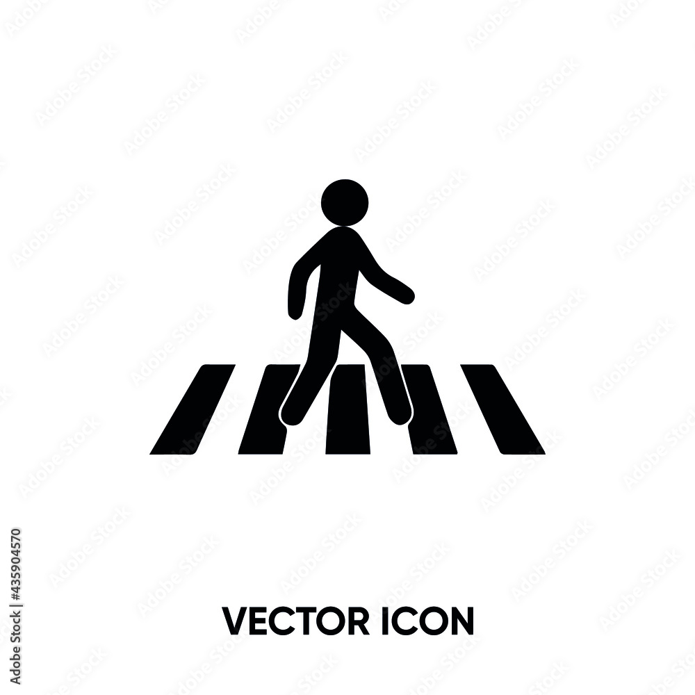 Crossing walk vector icon. Modern, simple flat vector illustration for ...