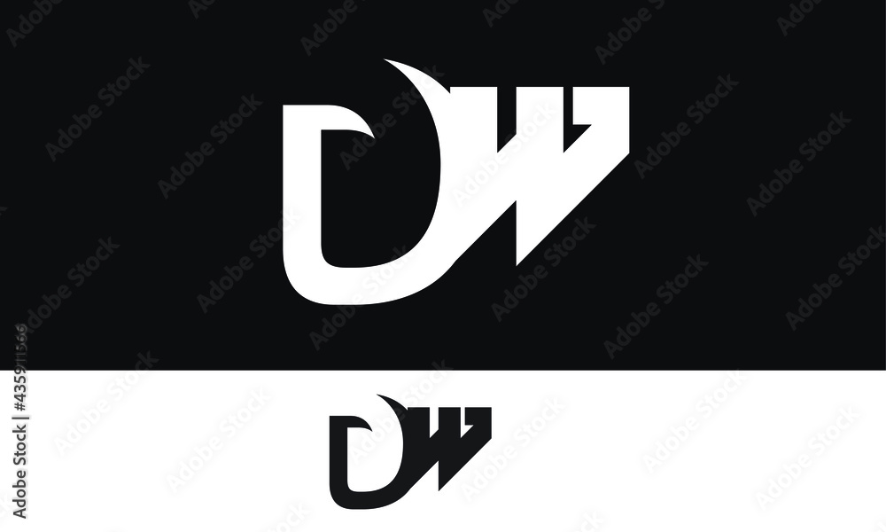 Alphabet letters Initials Monogram logo DW, WD, D and W Stock Vector ...