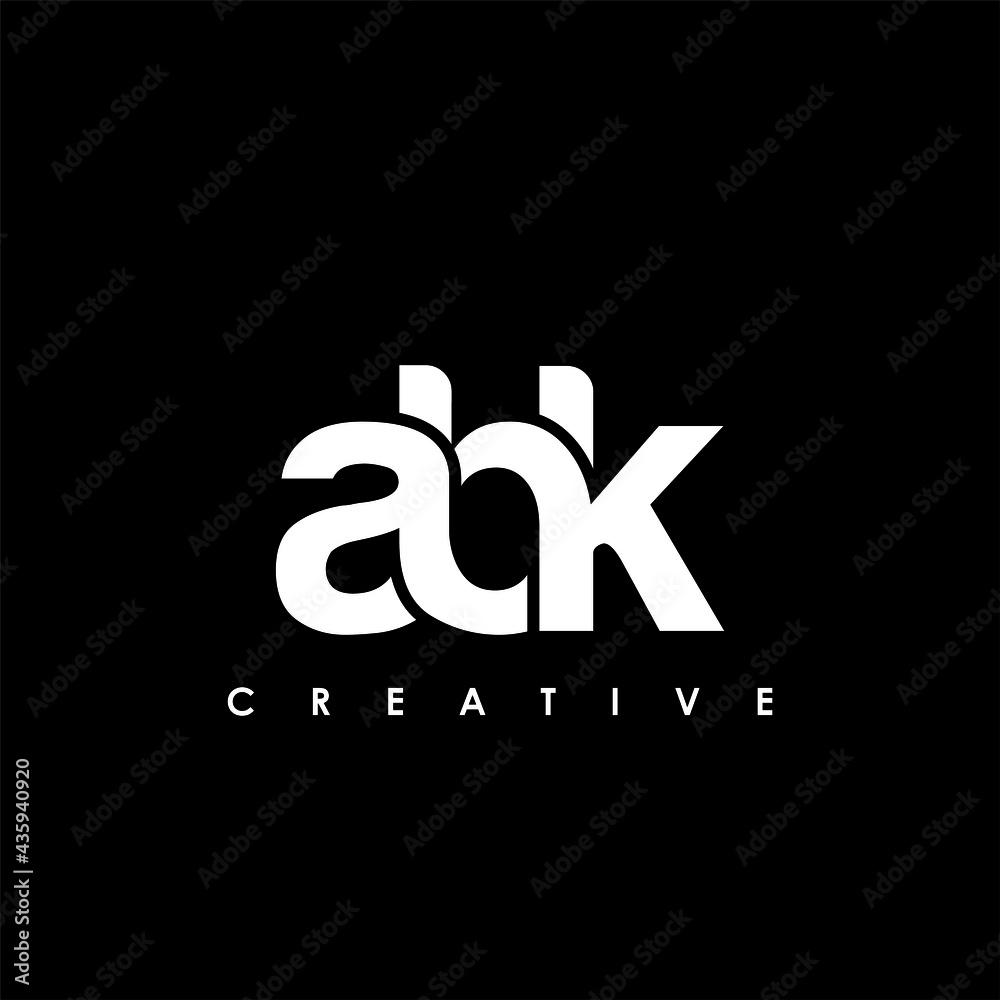 ABK Letter Initial Logo Design Template Vector Illustration Stock ...