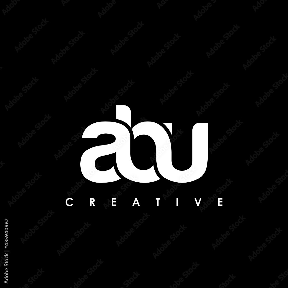 ABU Letter Initial Logo Design Template Vector Illustration Stock ...