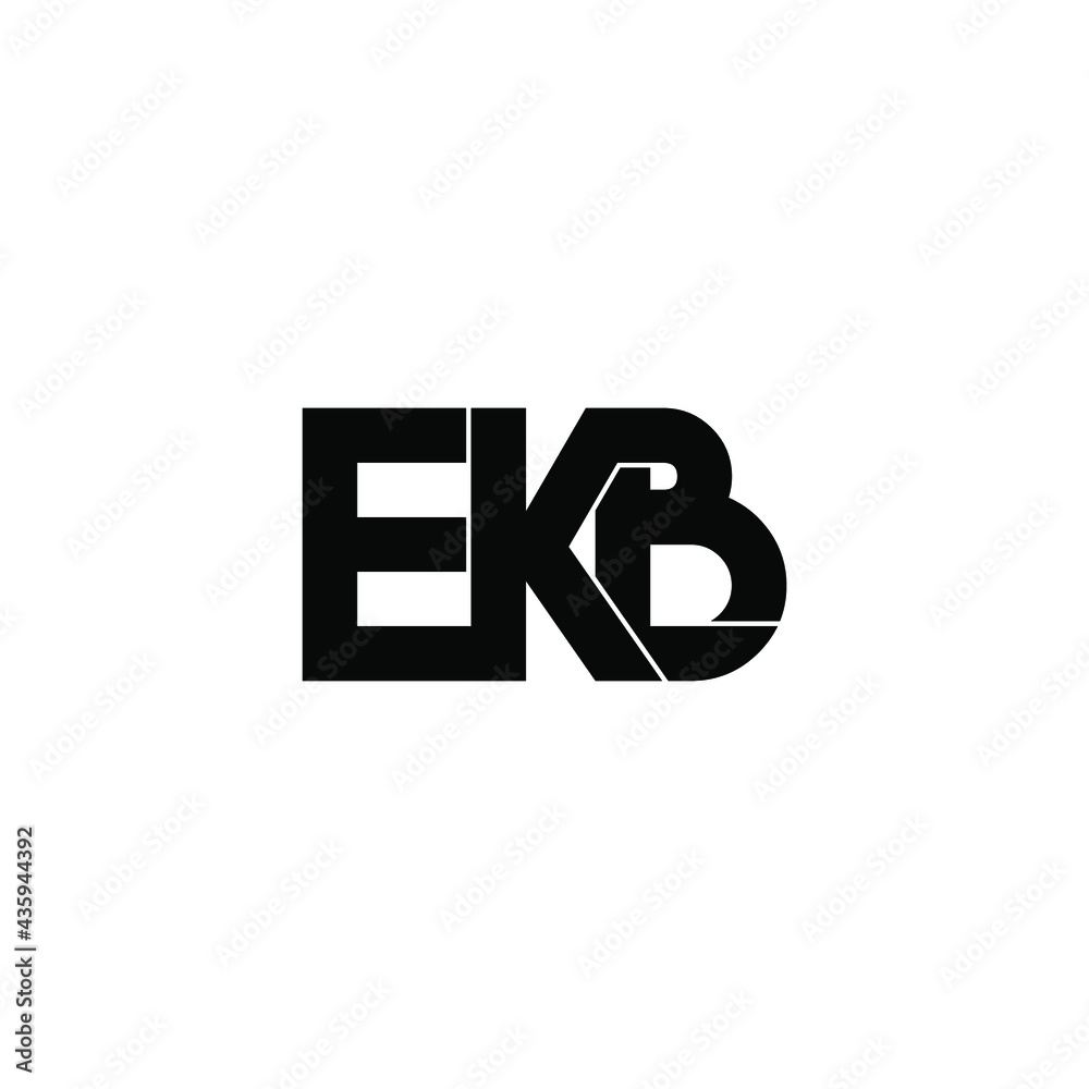 ekb letter original monogram logo design Stock Vector | Adobe Stock