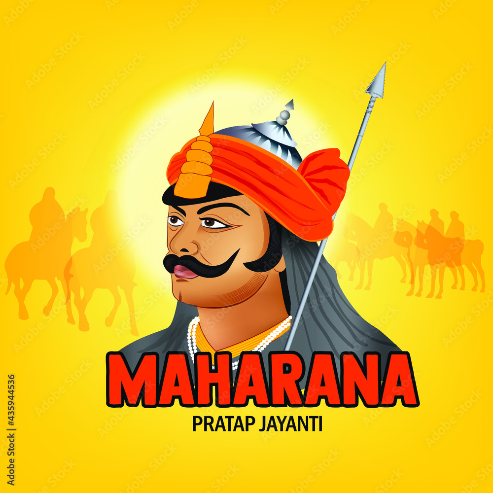 Vecteur Stock Popularly known as Maharana Pratap, king of mewar, a ...