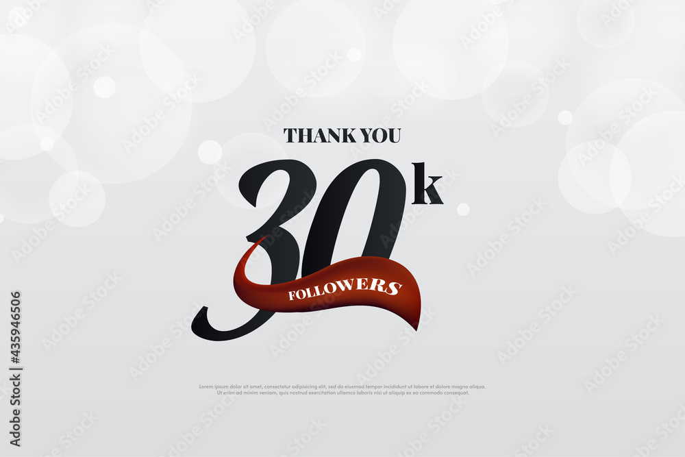 30k followers background for celebration and gratitude. Stock Vector ...
