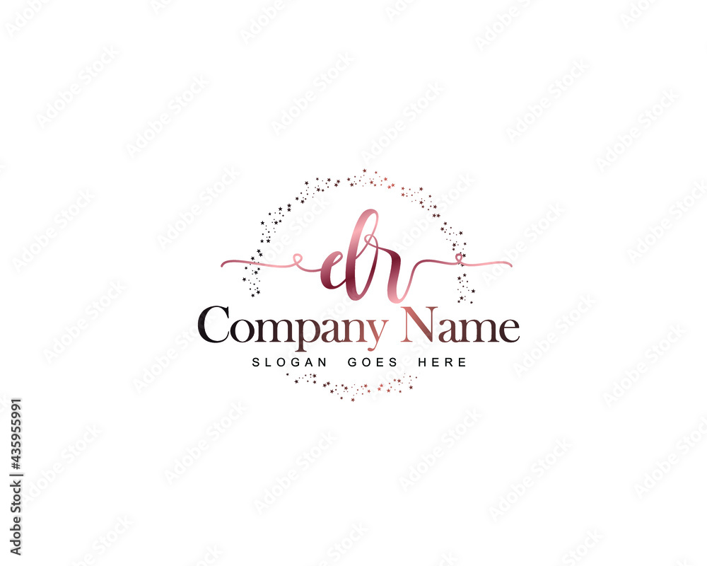 Initial DR Handwriting monogram logo Vector Stock Vector | Adobe Stock