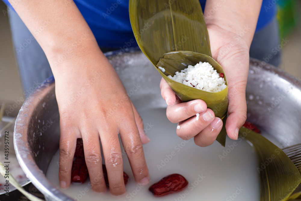 Zongzi Making Stock Photo | Adobe Stock