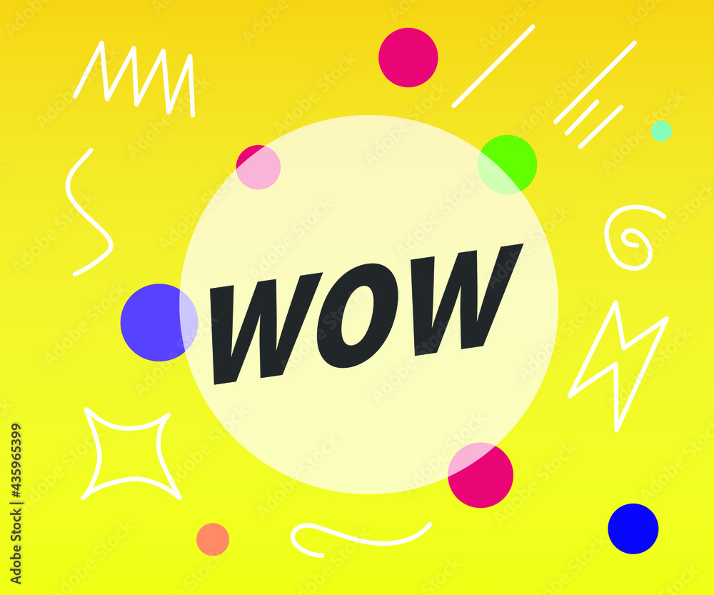 wow art and colorful bubbles Stock Vector | Adobe Stock
