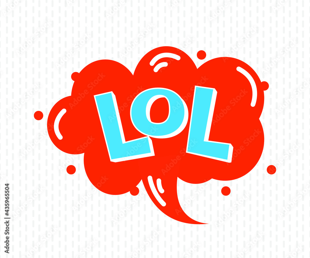 funny lol text vector art comic Stock Vector | Adobe Stock