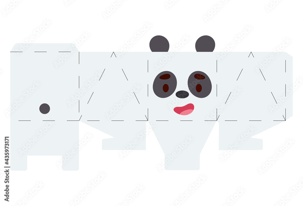 Party favor box panda design for sweets, candies, small presents ...