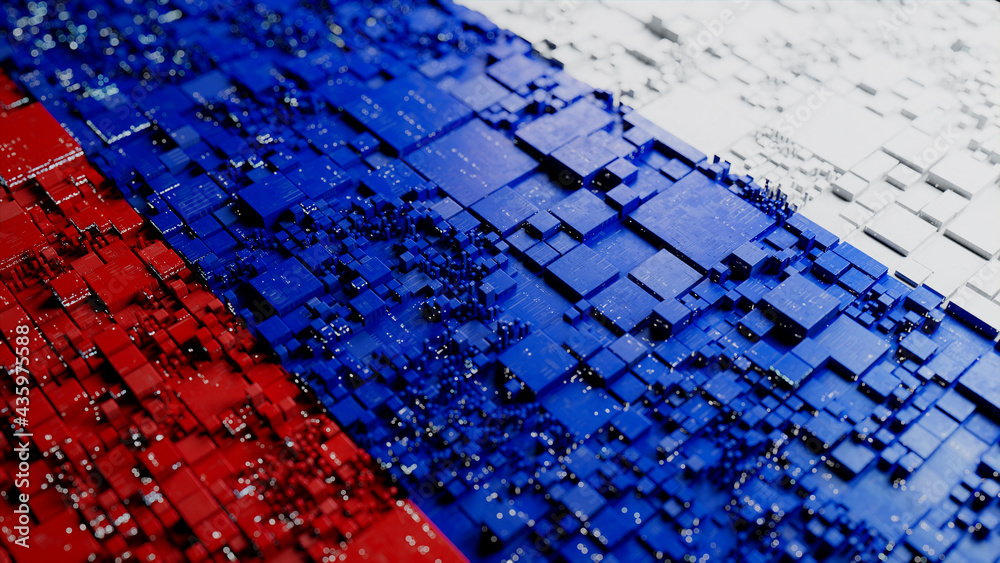 Russian Colors Tech Wallpaper Stock Illustration | Adobe Stock
