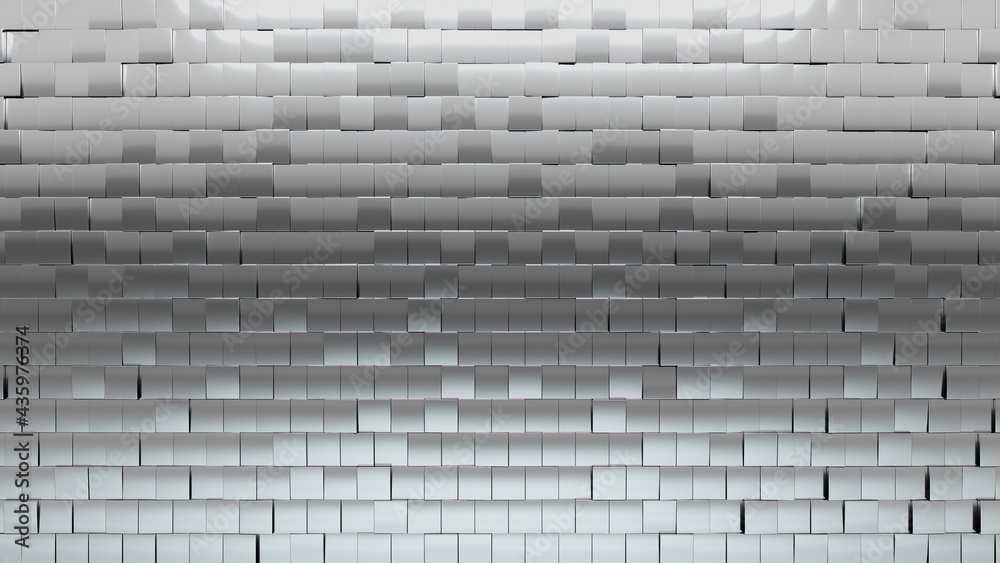 Luxurious, Polished Wall background with tiles. Silver, tile Wallpaper ...