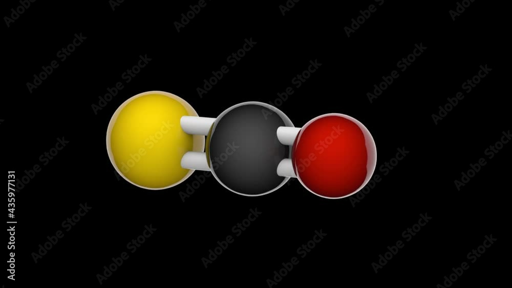 Vidéo Stock Molecular structure of Carbonyl sulfide (Carbon oxide ...