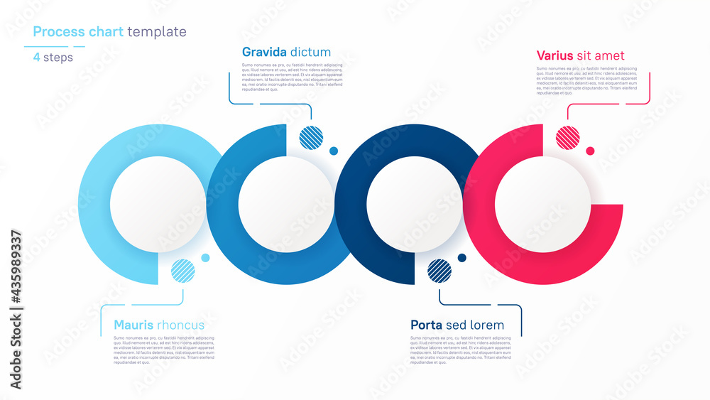 Vector process chart design, modern template for creating infographics ...