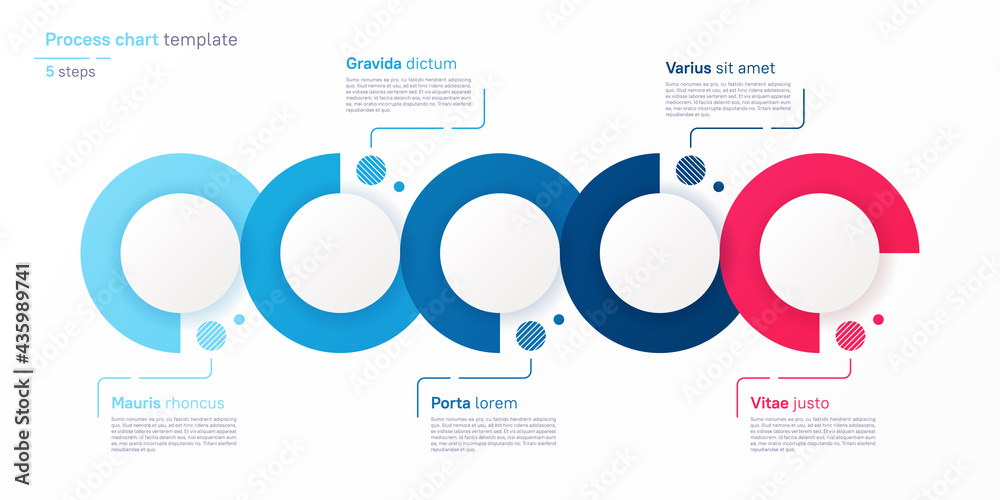 Vector process chart design, modern template for creating infographics ...