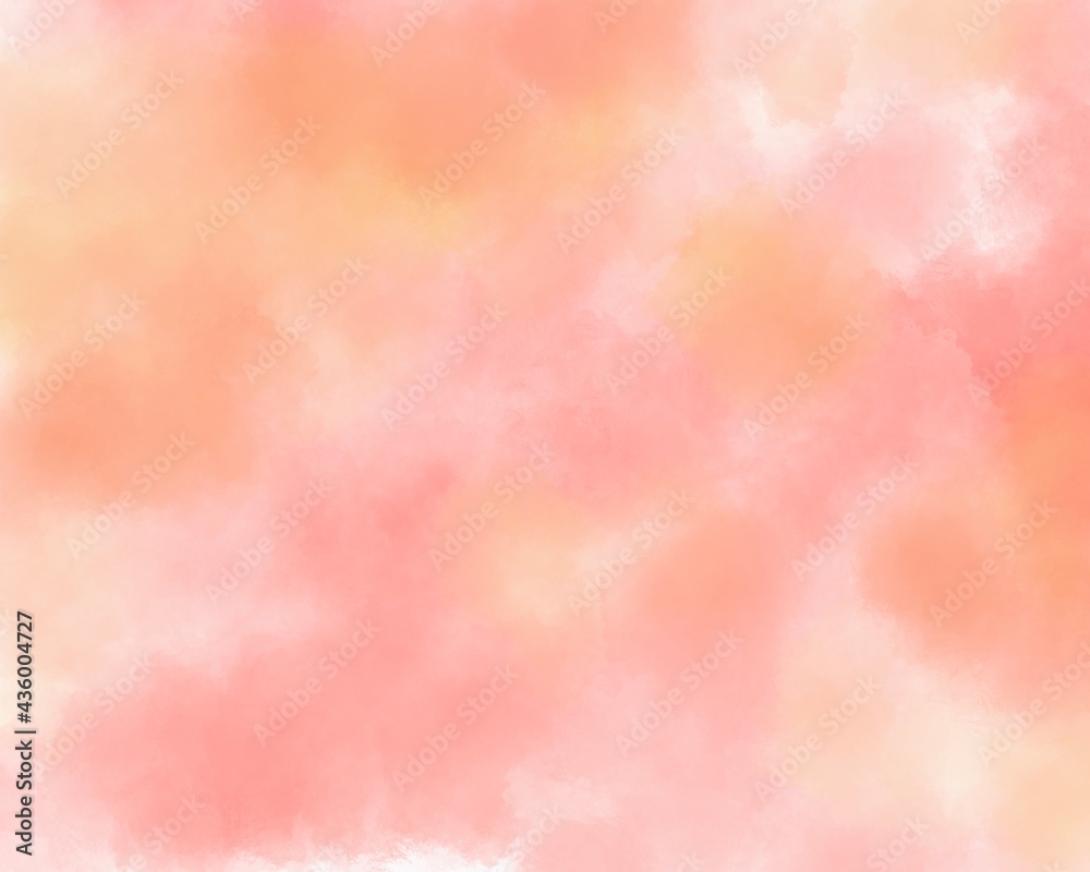 Summer splash paint watercolor background, haze pastel color with cloud ...