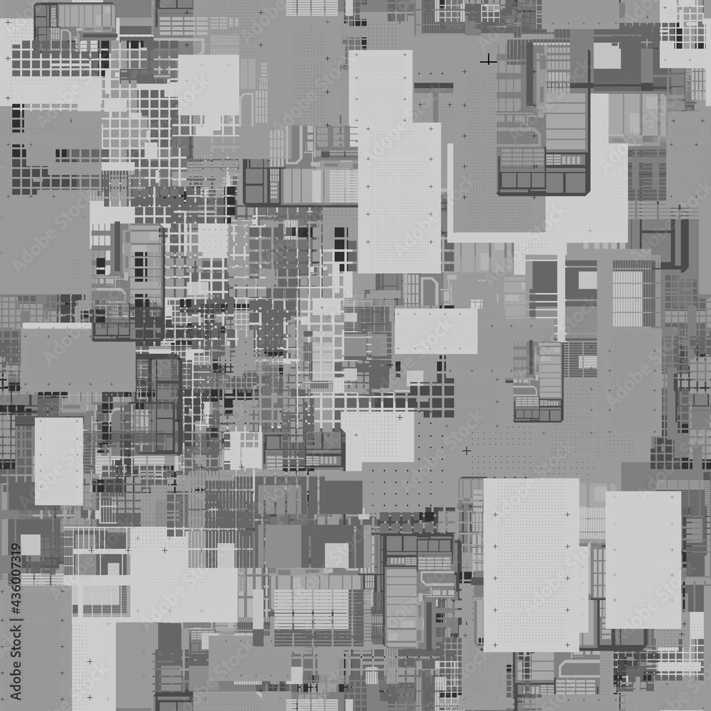 Seamless repeating pattern of height maps. Can be used for futuristic ...