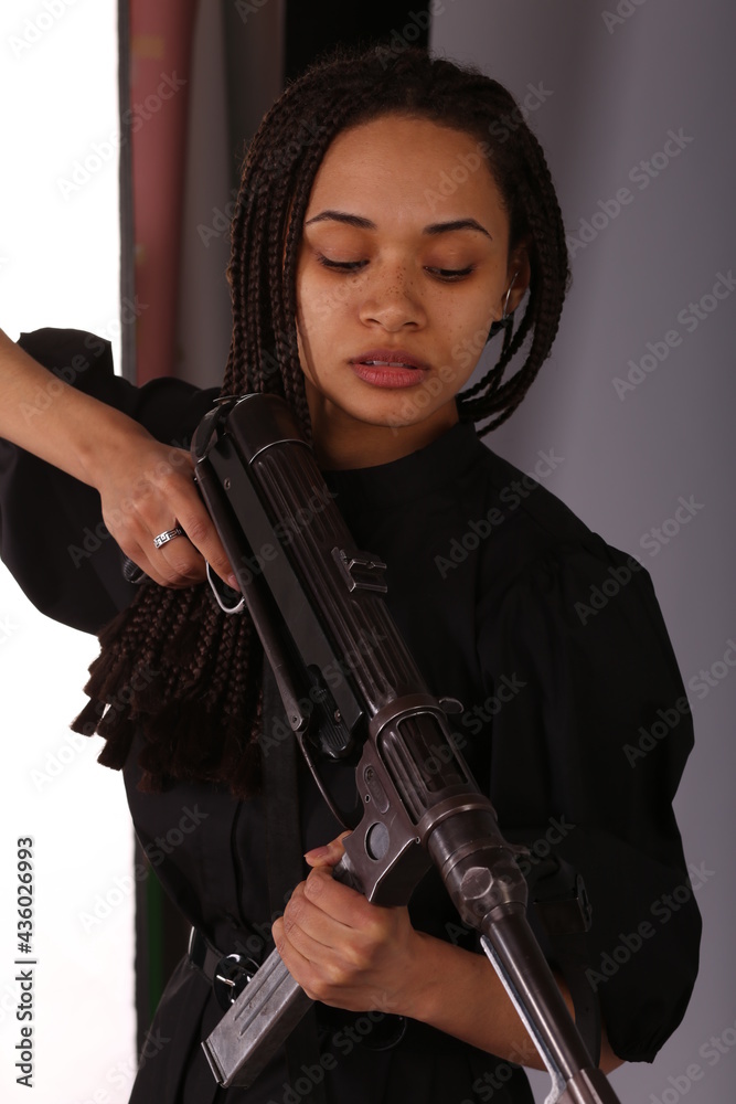 Woman With Machine Gun