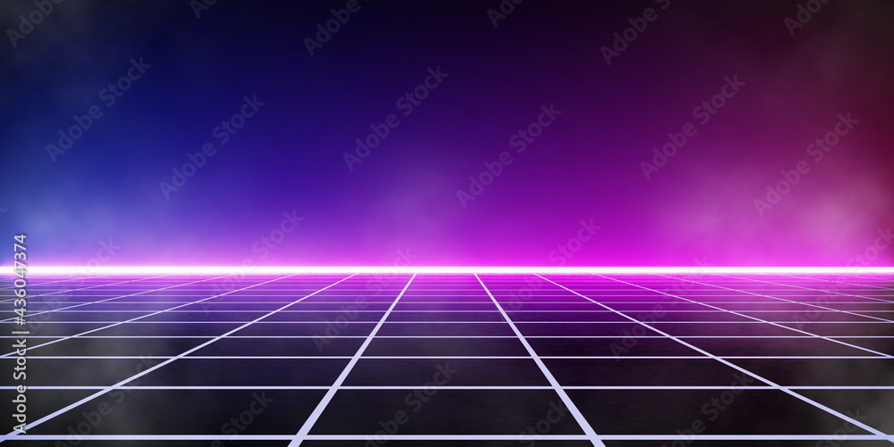 Neon background with lighters cyberpunk concept Stock Illustration ...