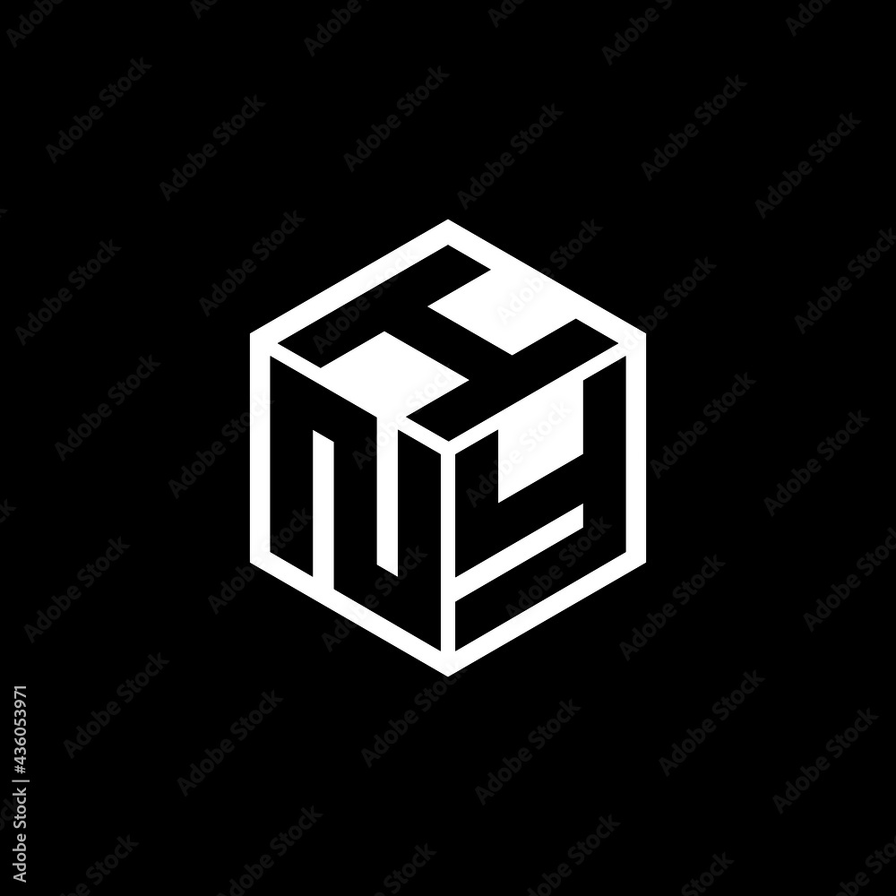 NYL letter logo design with black background in illustrator, vector ...