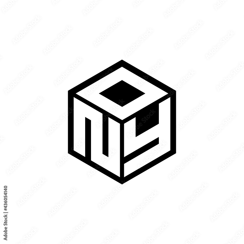 NYO letter logo design with white background in illustrator, vector ...