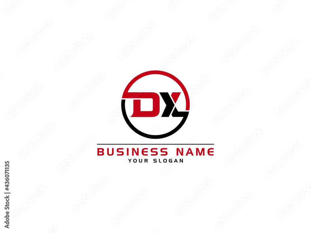 Letter DX Logo, circle dx logo icon vector for business Stock Vector ...
