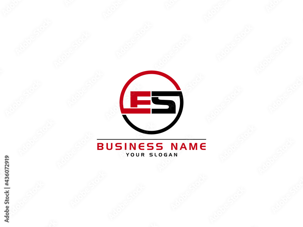 Letter ES Logo, circle es logo icon vector for business Stock Vector ...
