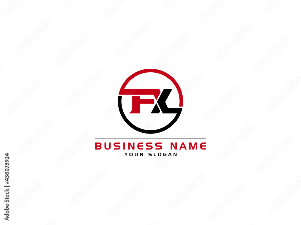 Letter FX Logo, circle fx logo icon vector for business Stock Vector ...