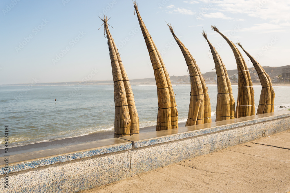 "Caballitos de Totora" a traditional way of sailing near the coast ...