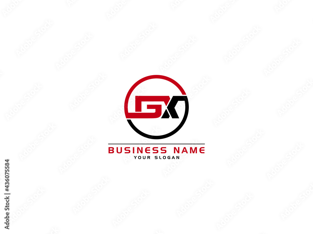 Letter GX Logo, circle gx logo icon vector for business Stock Vector ...