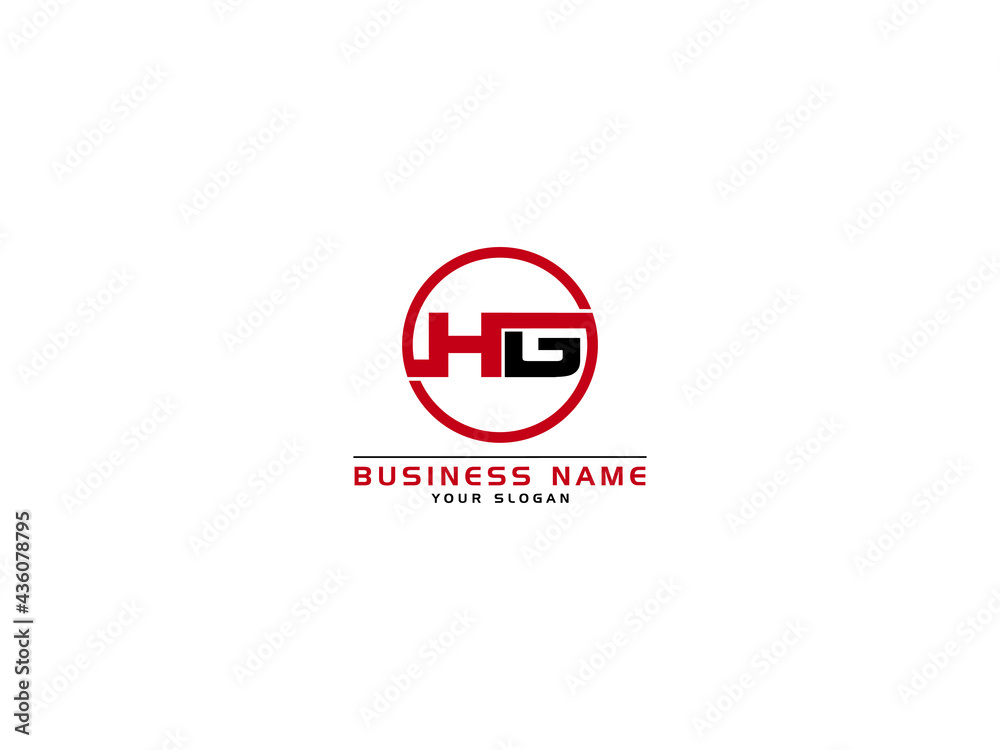Letter HG Logo, circle hg logo icon vector for business Stock Vector ...