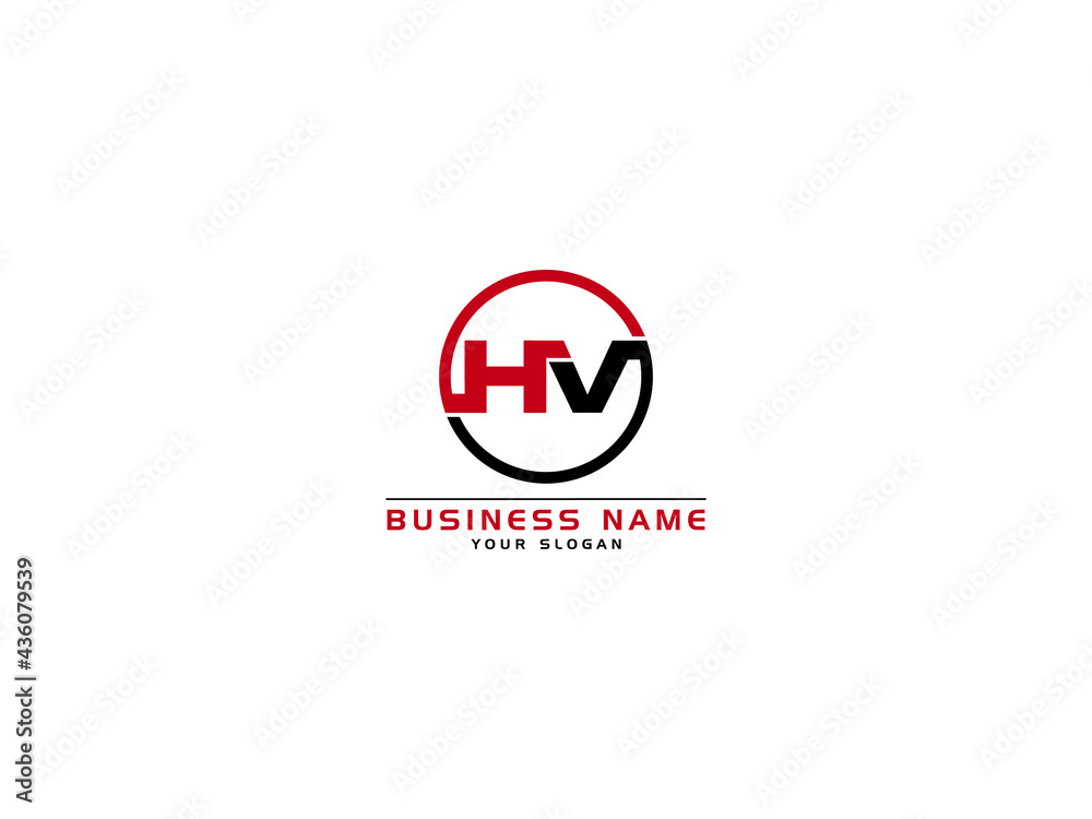 Letter HV Logo, circle hv logo icon vector for business Stock Vector ...