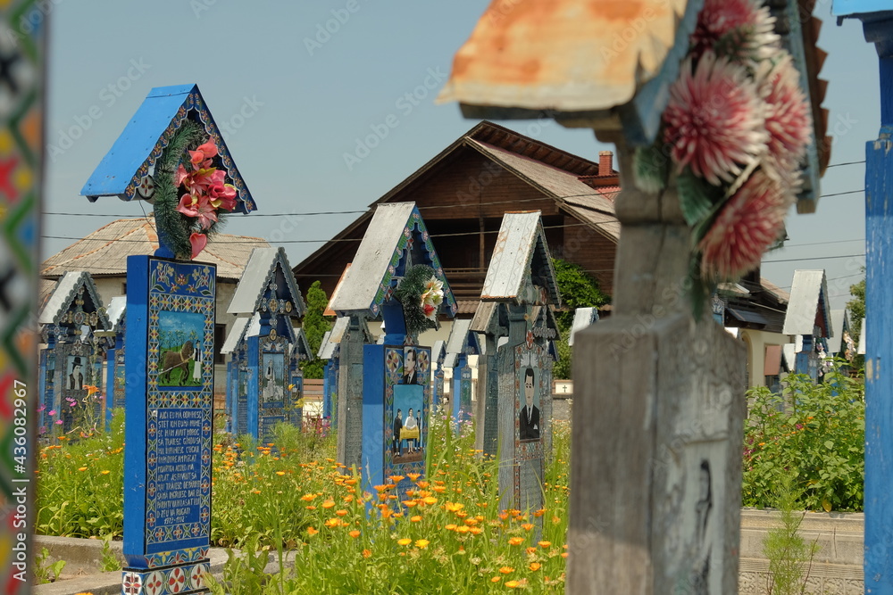 The Merry Cemetery is a cemetery in the village of Sapanta, Maramures ...