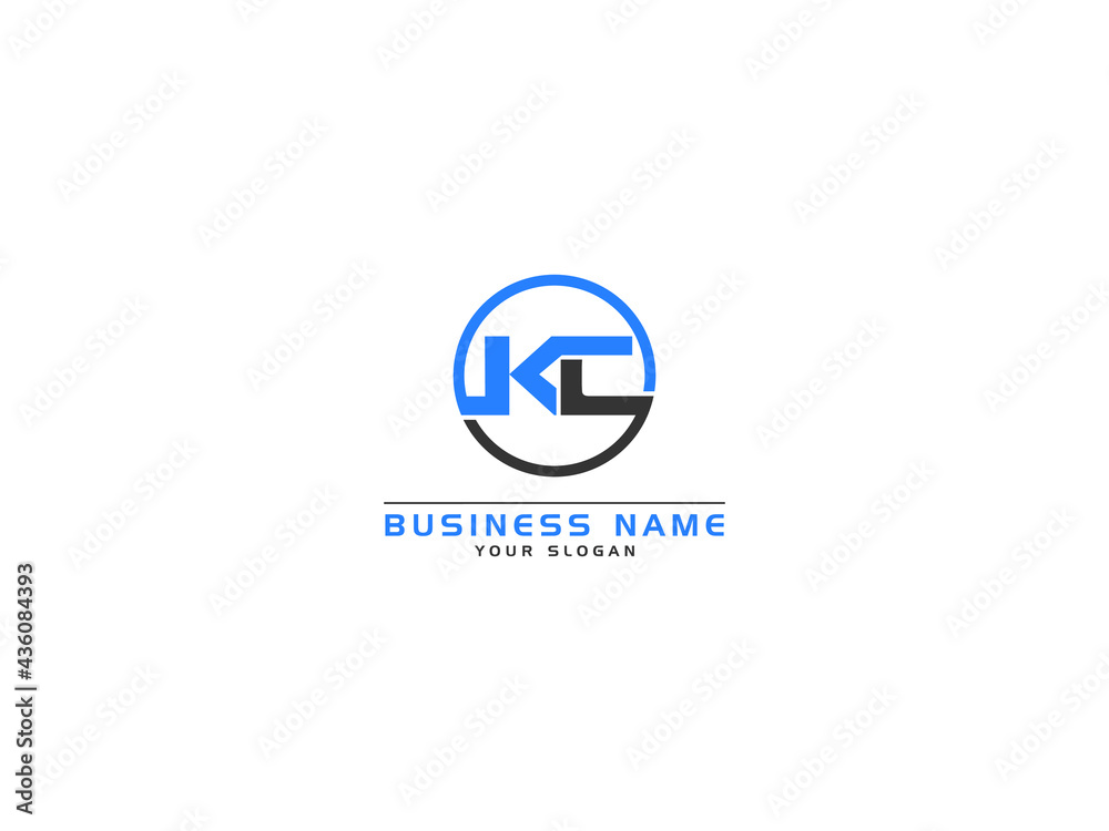 Letter KC Logo, circle kc logo icon vector for business Stock Vector ...