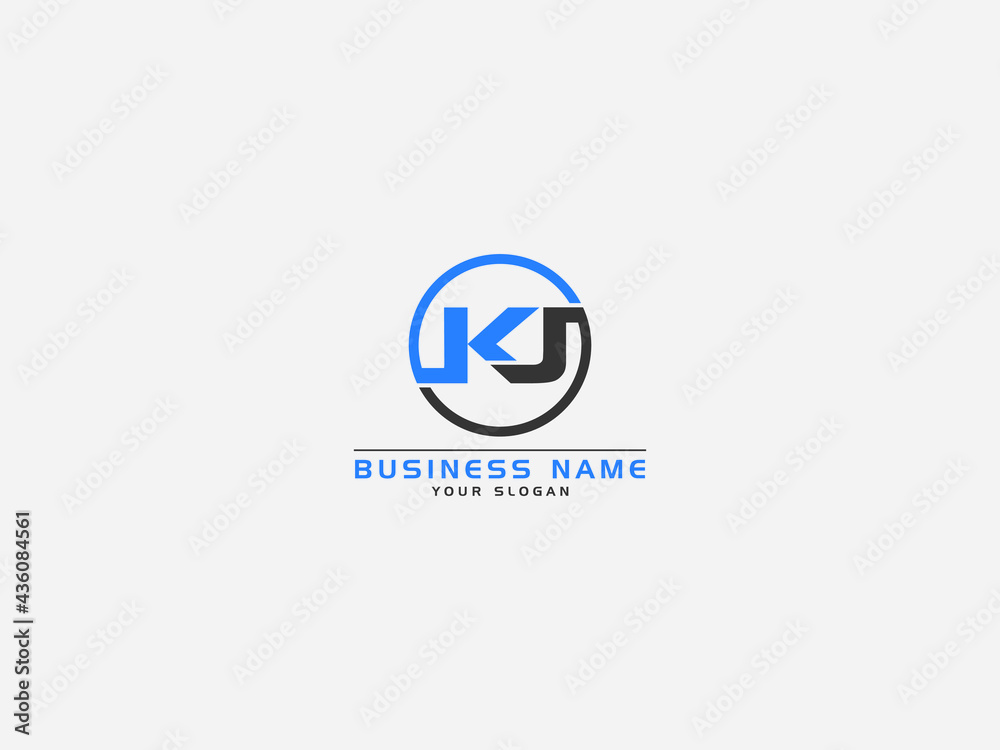 Letter KJ Logo, circle kj logo icon vector for business Stock Vector ...