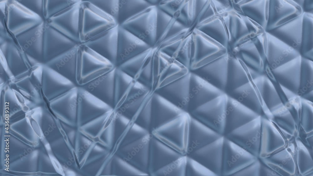 Wallpaper in the form of blue steel volumetric triangles. Background or ...
