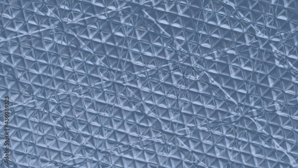 Wallpaper in the form of blue steel volumetric triangles. Background or ...