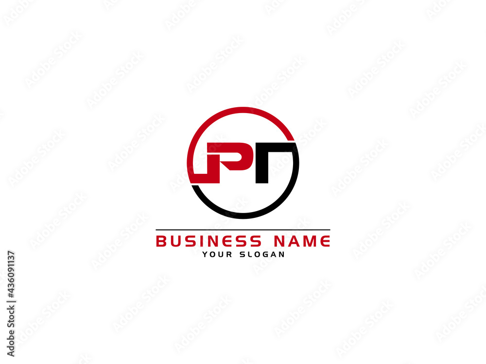 Letter PT Logo, circle pt logo icon vector for business vector de Stock ...