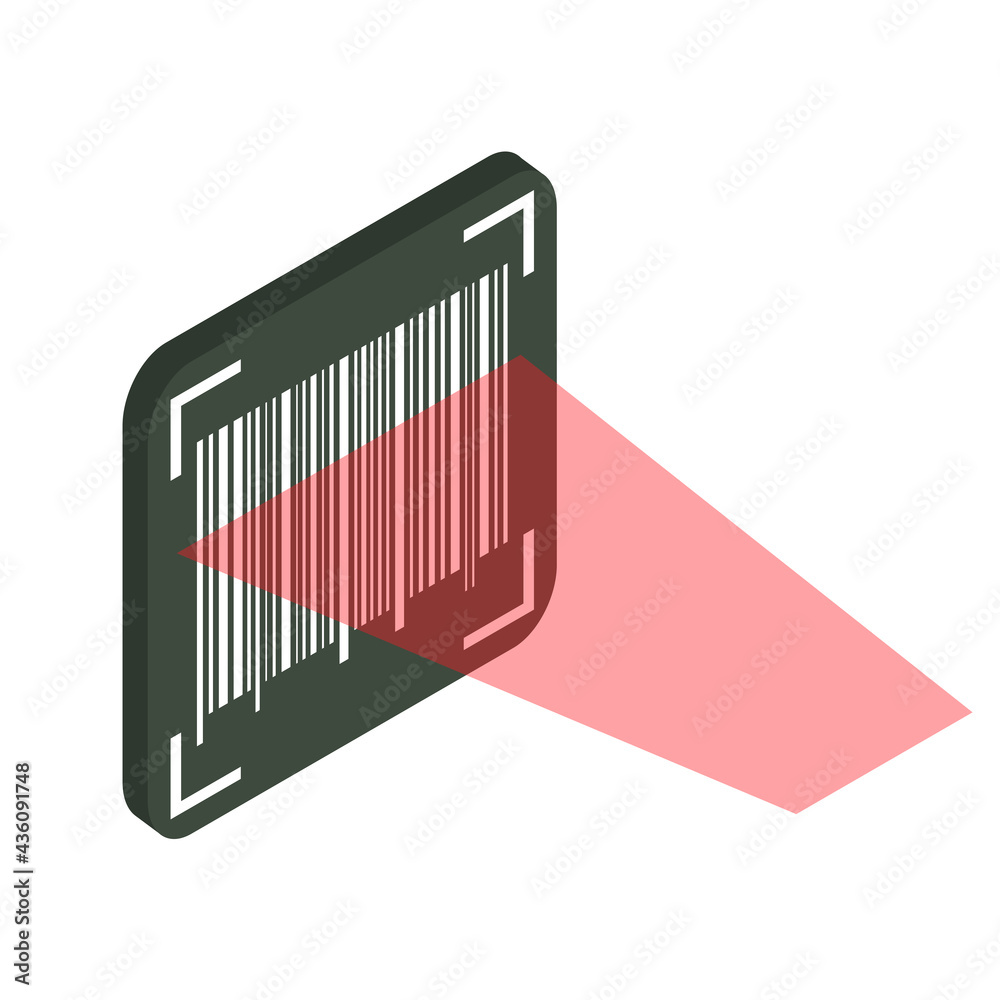Bar code verification concept. Machine-readable barcode. The process of ...