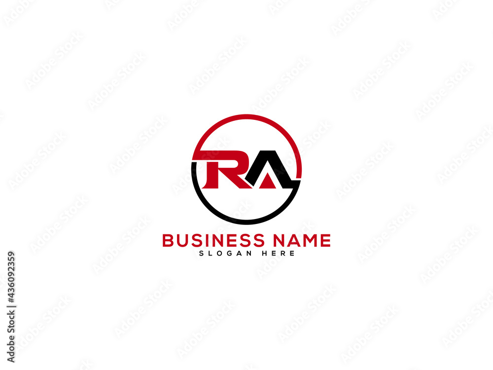 Letter RA Logo, circle ra logo icon vector for business Stock Vector ...