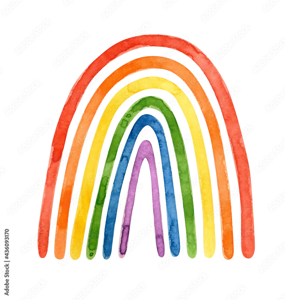 LGBT pride month - watercolor clipart. LGBT art, rainbow clipart for ...