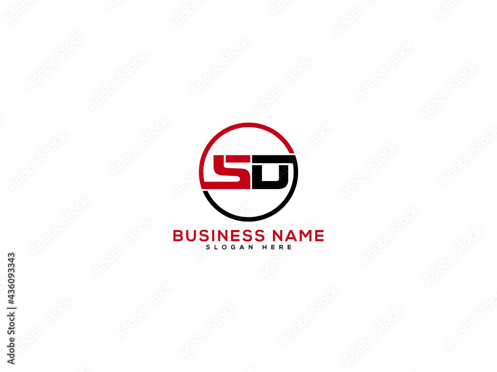 Letter SD Logo, circle sd logo icon vector for business Stock Vector ...