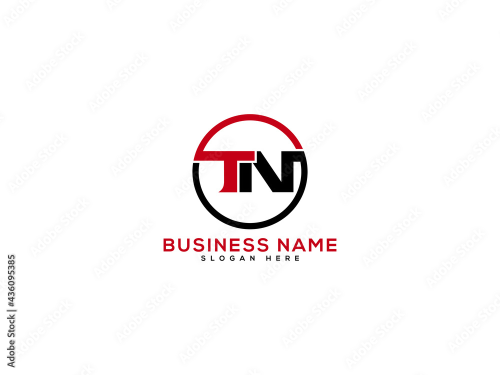 Letter TN Logo, circle tn logo icon vector for business Stock Vector ...
