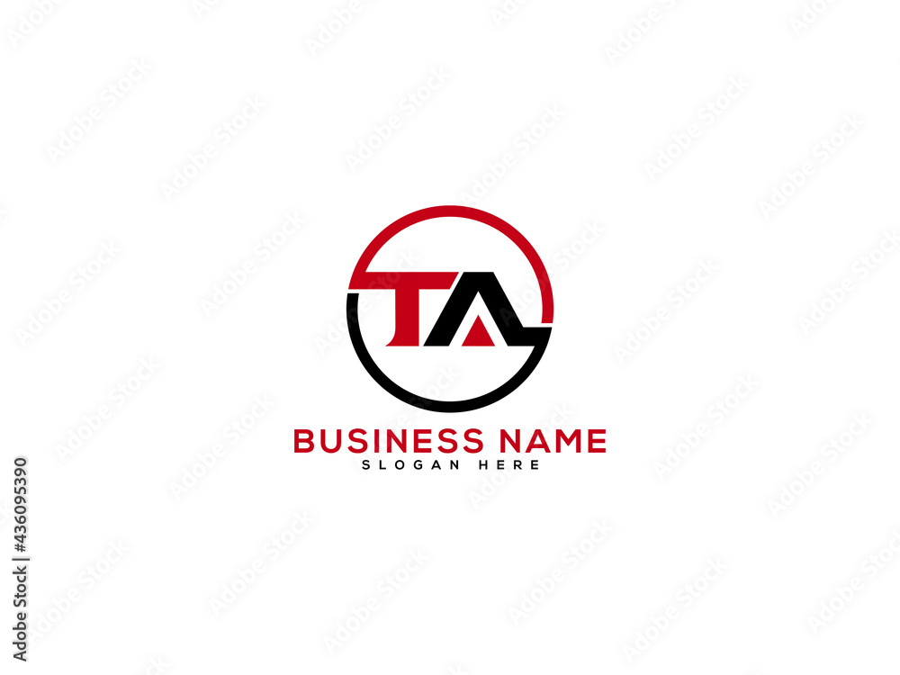 Letter TA Logo, circle ta logo icon vector for business Stock Vector ...