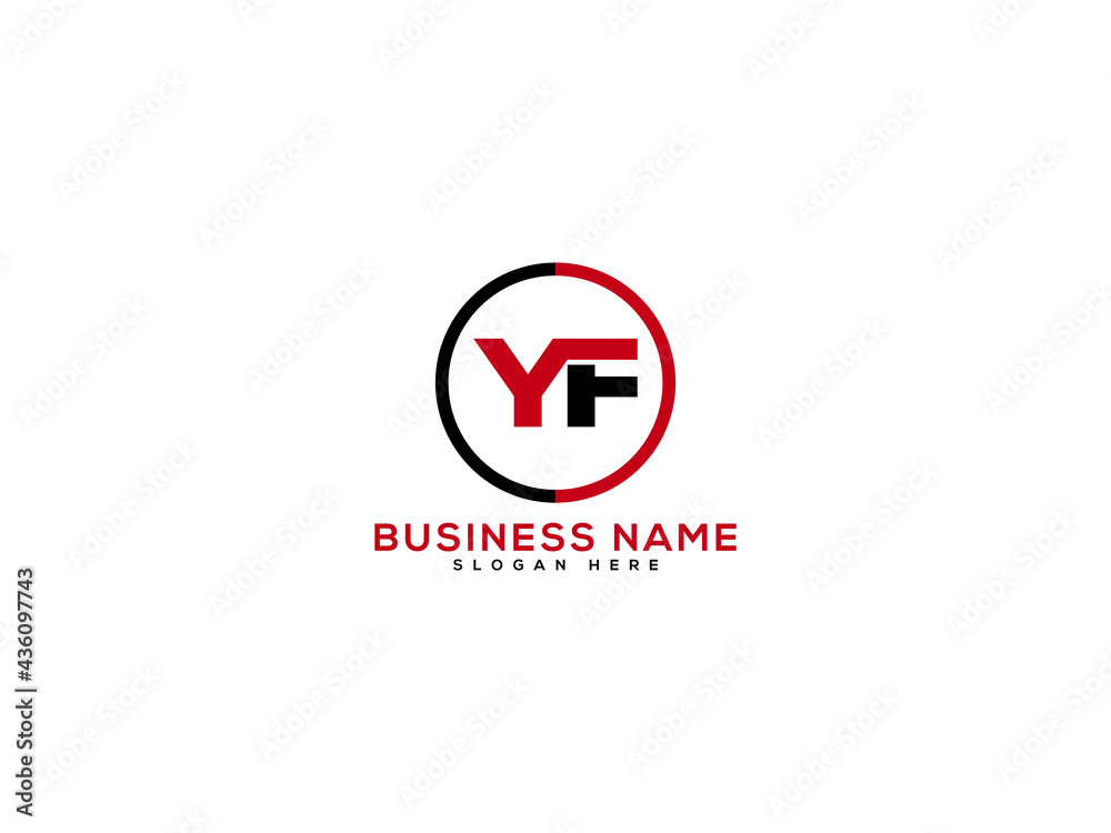 Letter YF Logo, circle yf logo icon vector for business Stock Vector ...