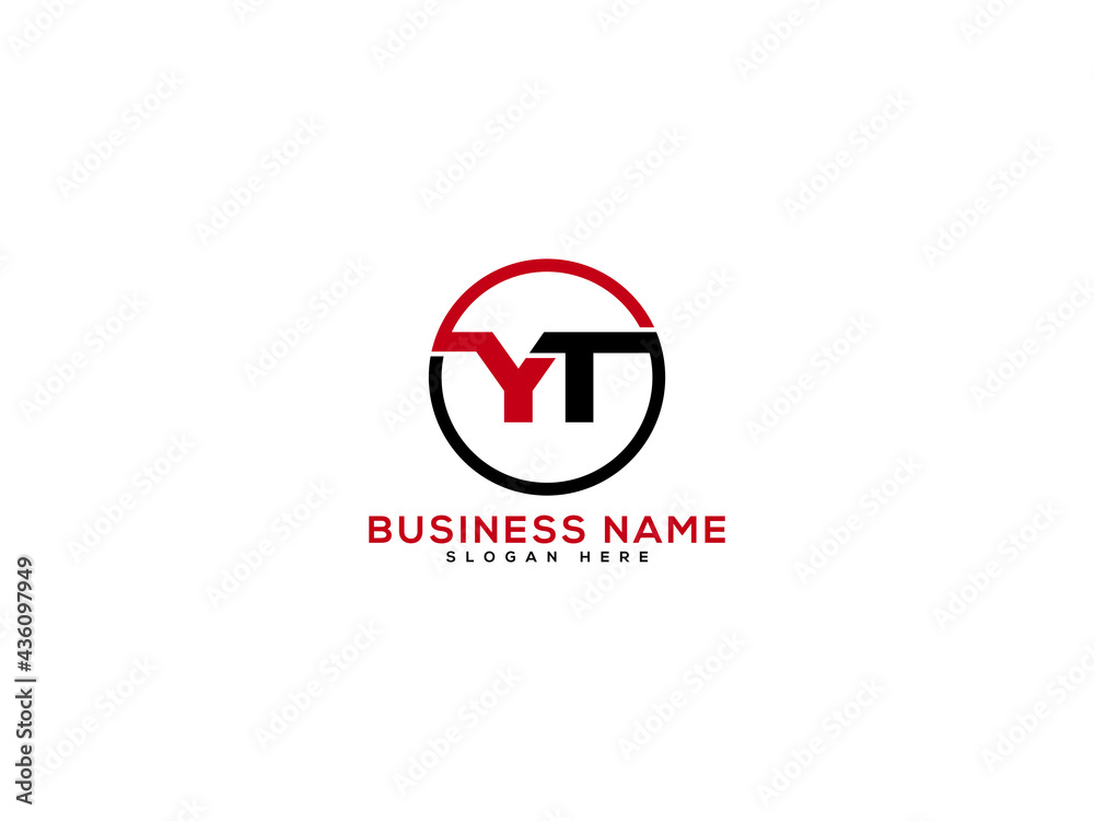 Letter YT Logo, circle yt logo icon vector for business Stock Vector ...