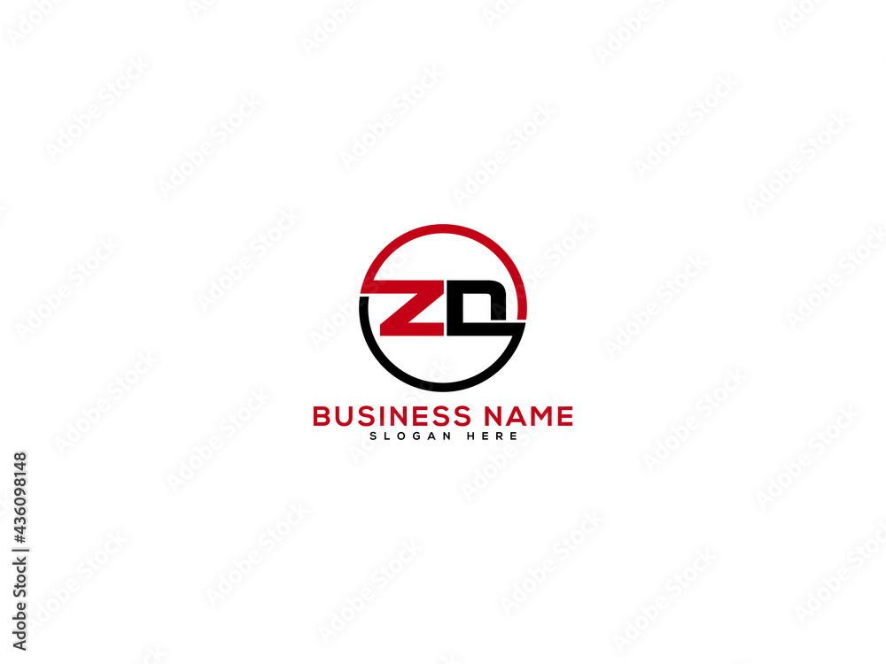 Letter ZD Logo, circle zd logo icon vector for business Stock Vector ...