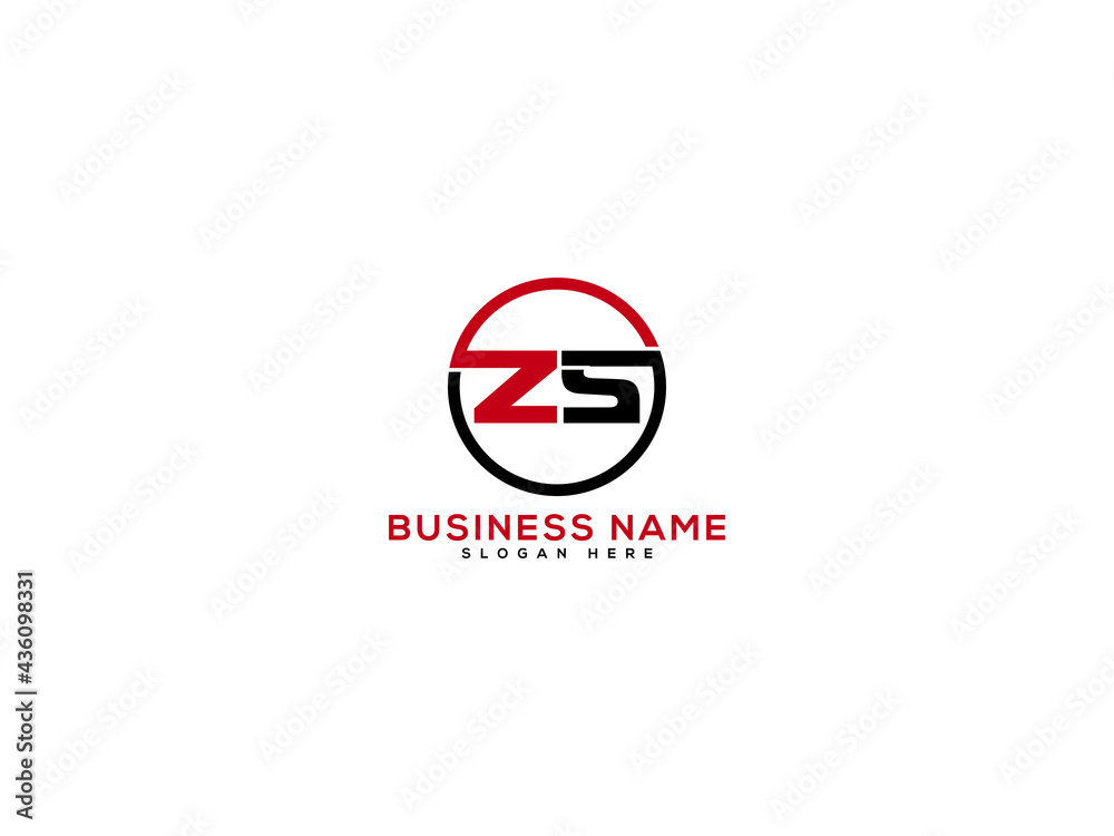 Letter ZS Logo, circle zs z s logo icon vector for business Stock ...