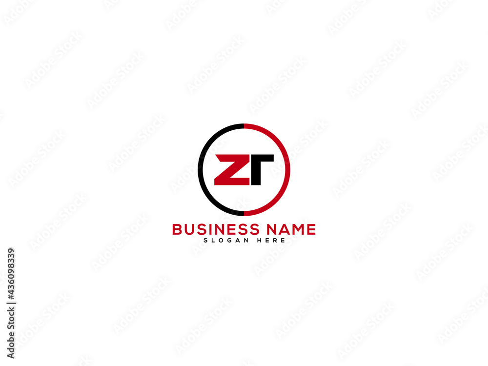 Letter ZT Logo, circle zt logo icon vector for business Stock Vector ...
