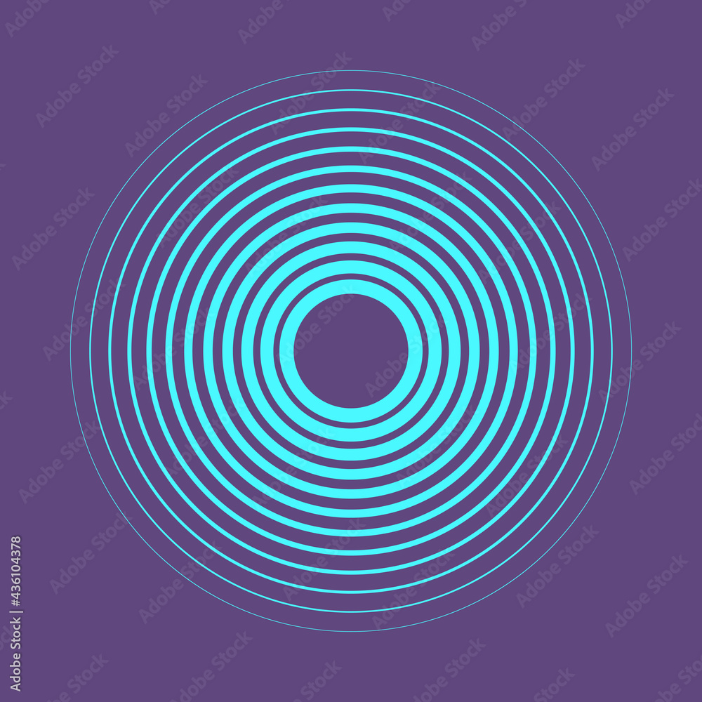Abstract, hypnotic background with concentric circles. Colorful ...