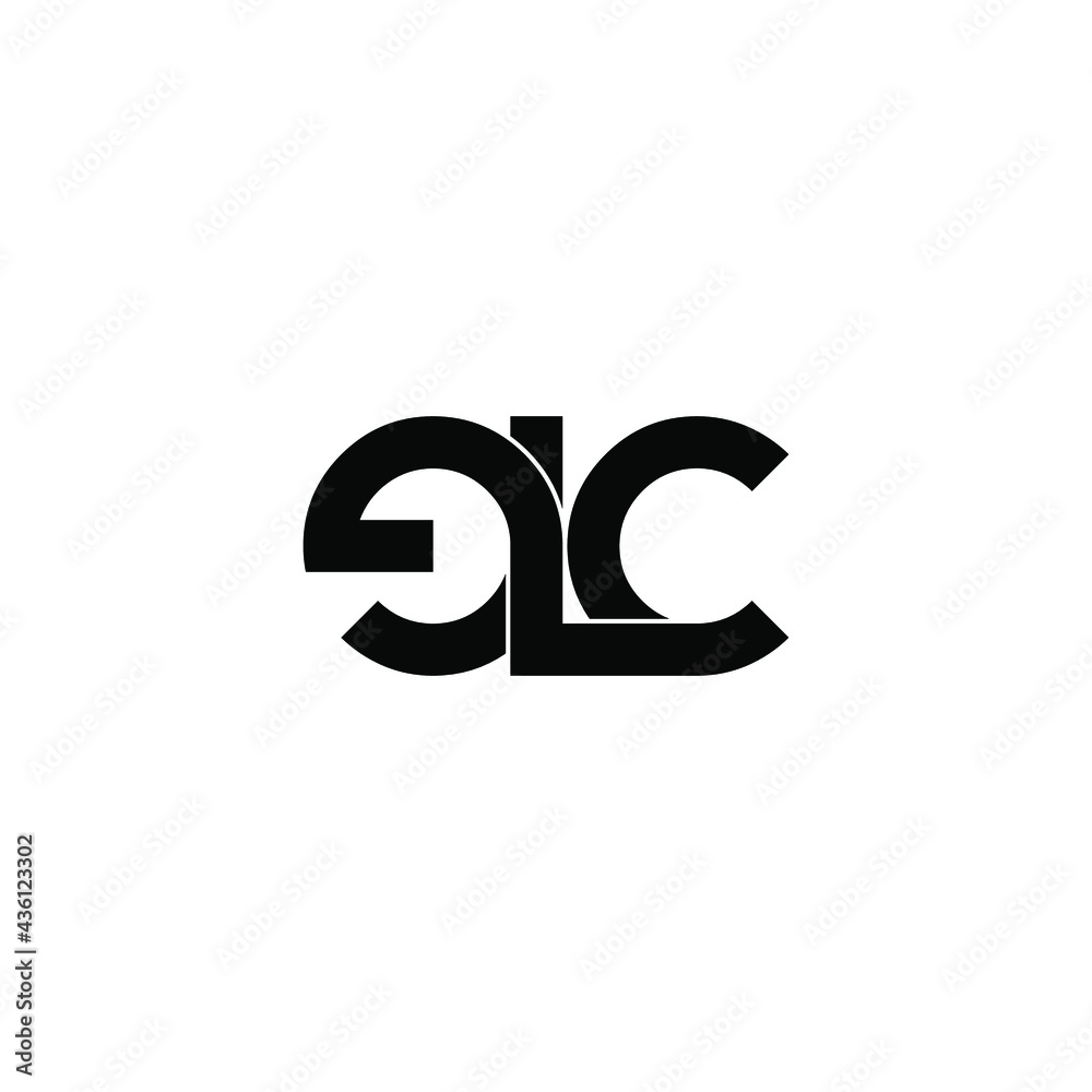 elc letter original monogram logo design Stock Vector | Adobe Stock