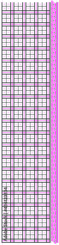 geometric box pattern with border for fabric print, background, tile ...